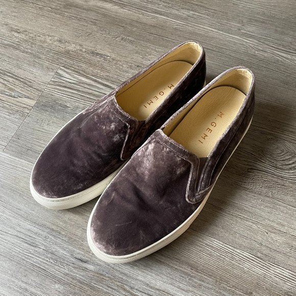 M.Gemi | Shoes | M Gemi Cerchio Velvet Purple Slip On Sneaker | Poshmark